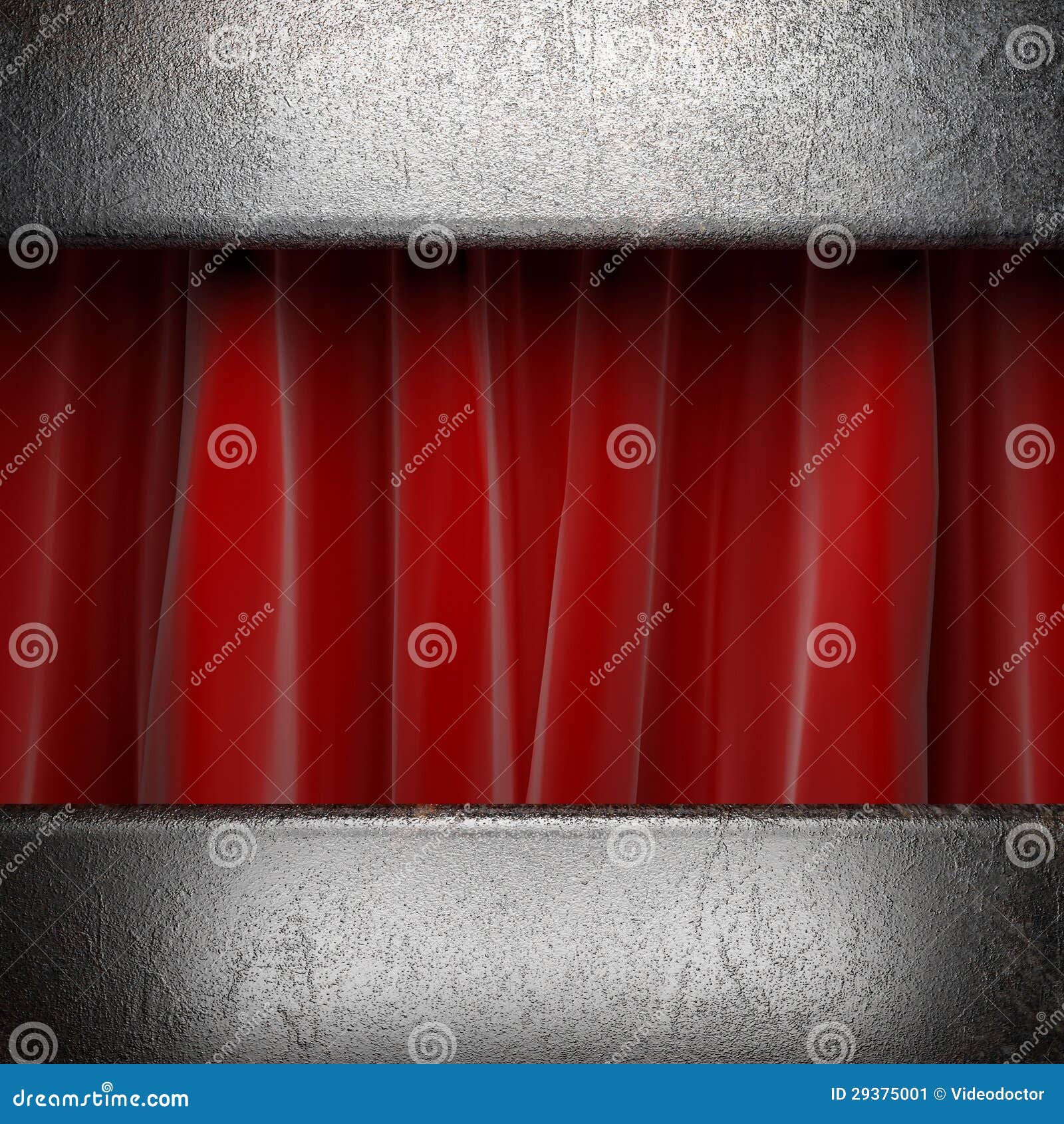 Metal on red curtain stock illustration. Illustration of frame - 29375001