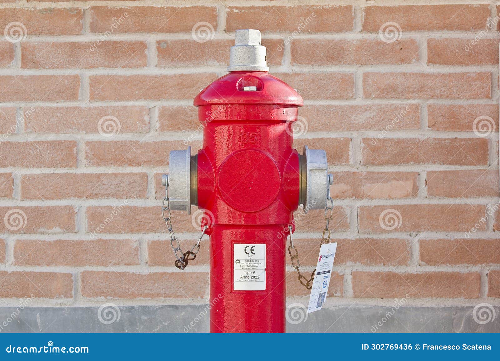 Metal Red Paint Fire Hydrant in a Urban Area Stock Photo - Image of ...