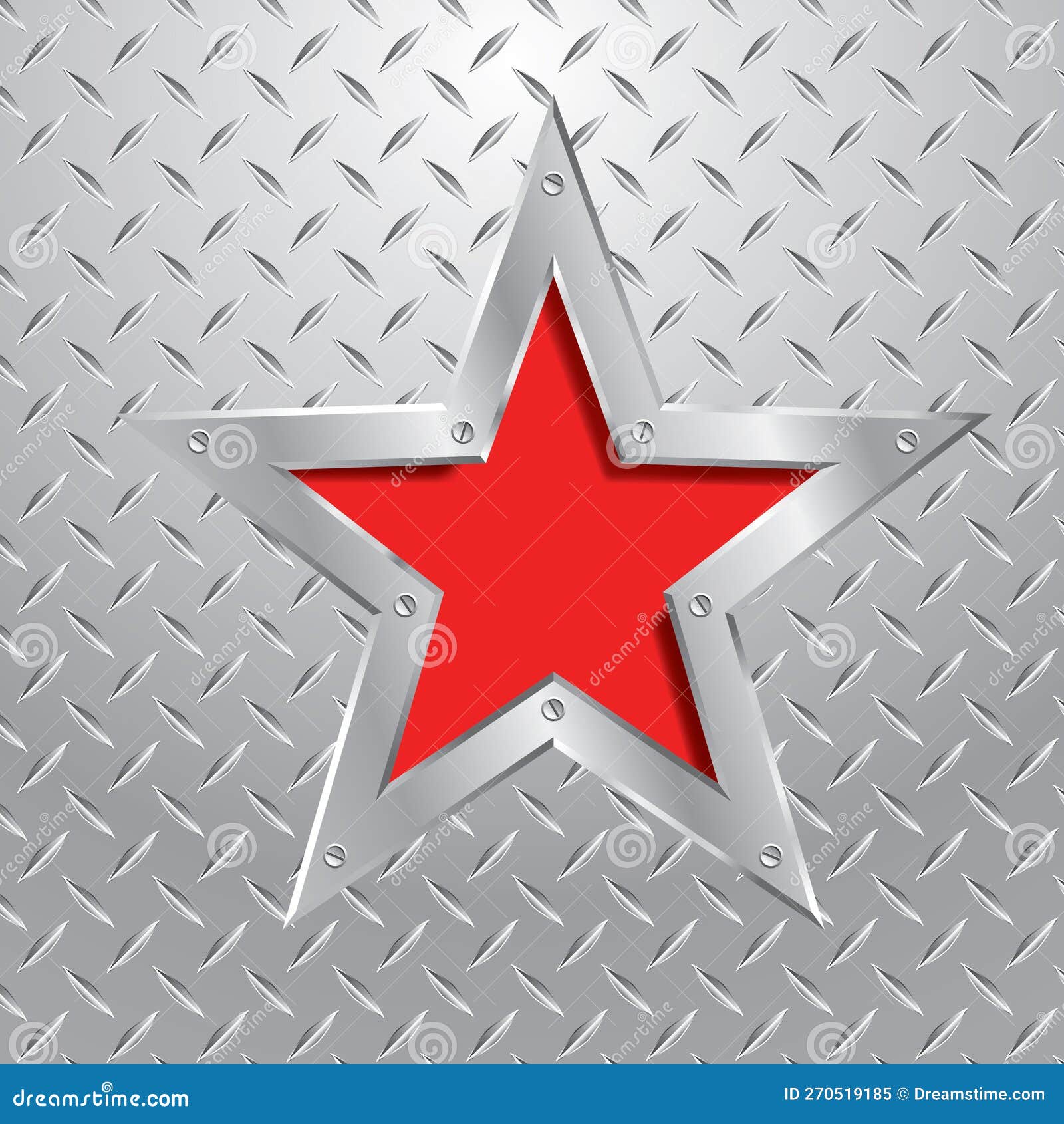 Metal red star stock vector. Illustration of hard, macro - 270519185