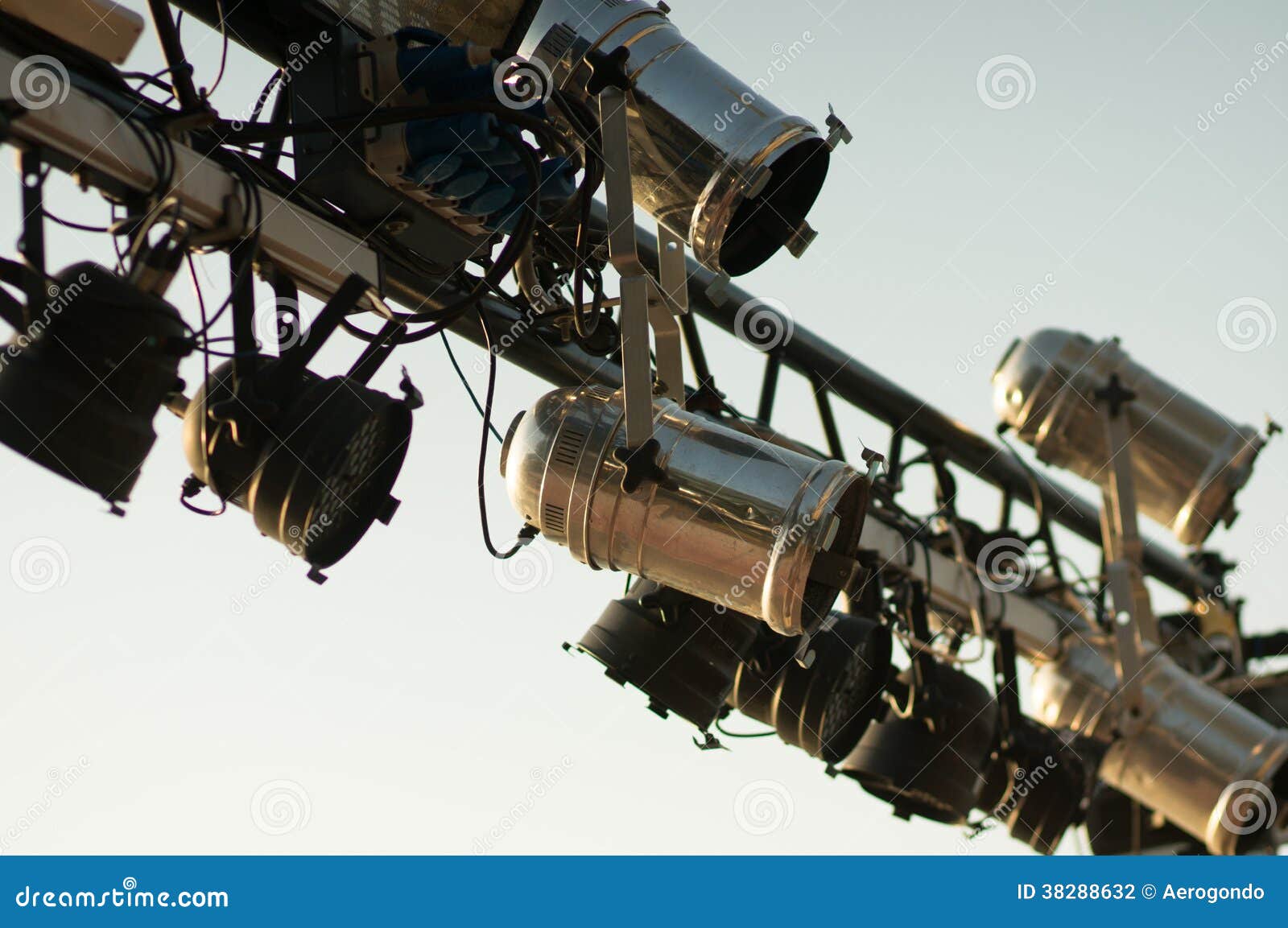 Metal reflectors stock photo. Image of modern, nature - 38288632