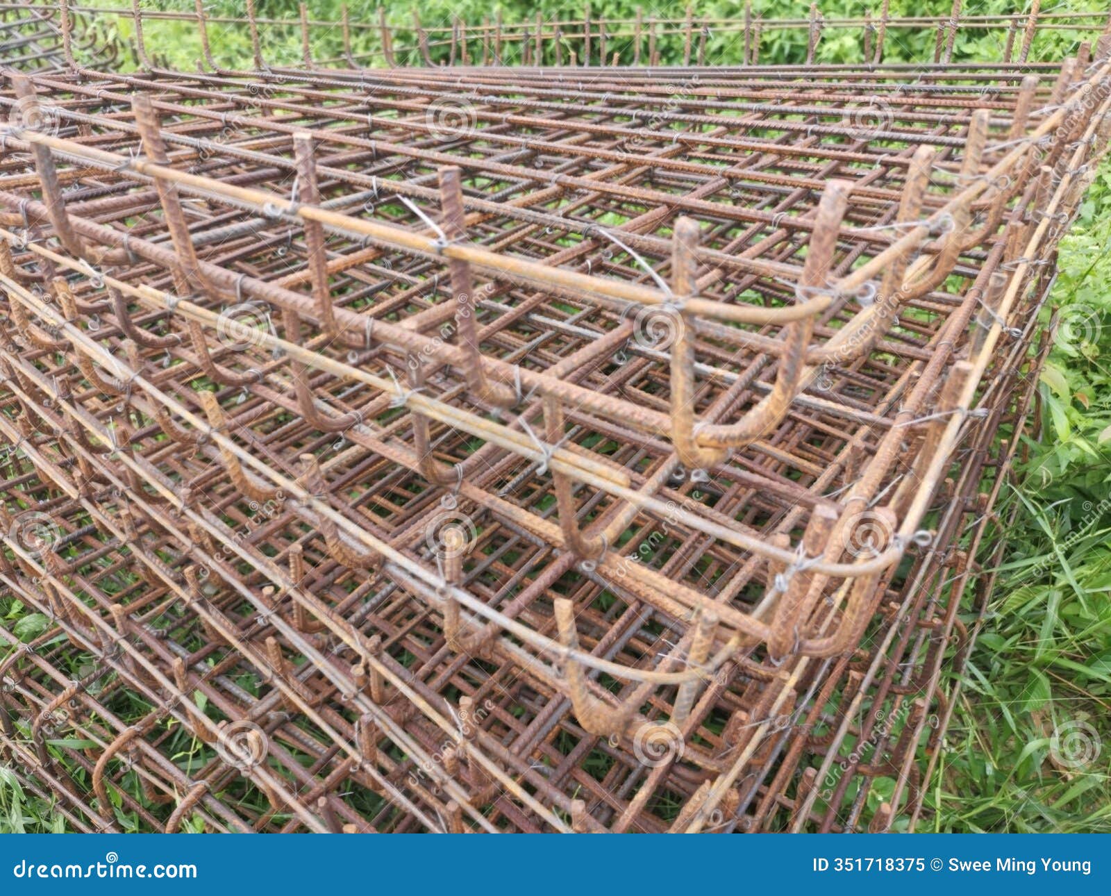 Metal Reinforced Frame or Block Lay on the Construction Site for Usage ...