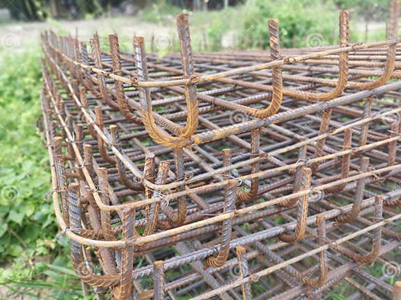 Metal Reinforced Frame or Block Lay on the Construction Site for Usage ...