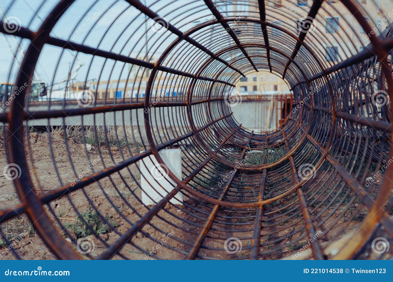 Metal Reinforcement for Foundation Columns Inside View Stock Photo ...