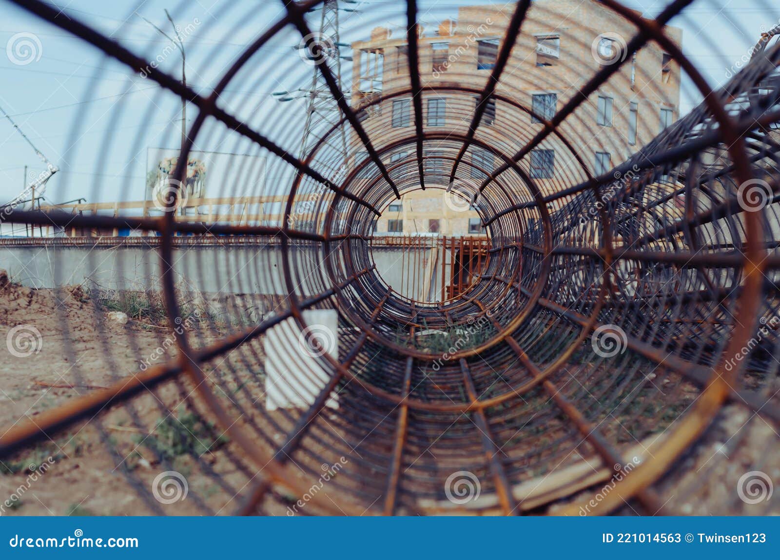 Metal Reinforcement for Foundation Columns Inside View Stock Image ...