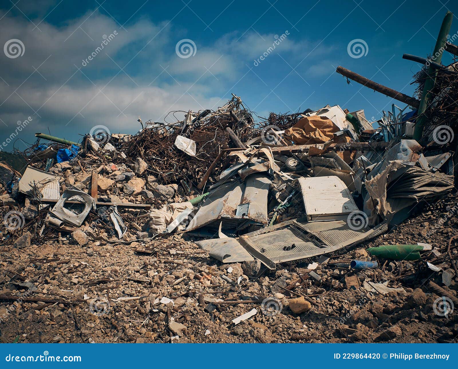 Pile of Different Kind Construction Debris Stock Photo - Image of heap ...