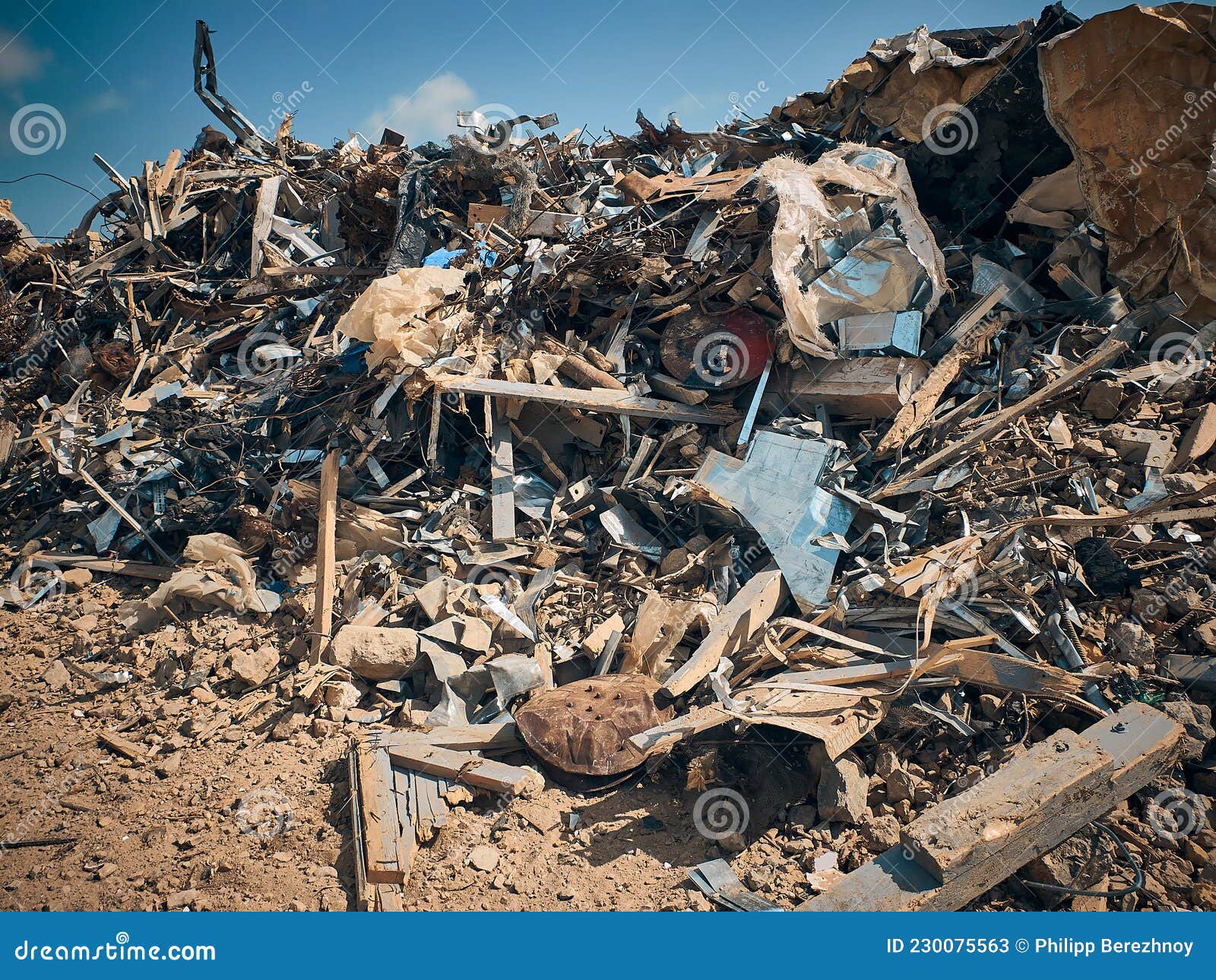 Pile of Different Kind Construction Debris Stock Image - Image of ...