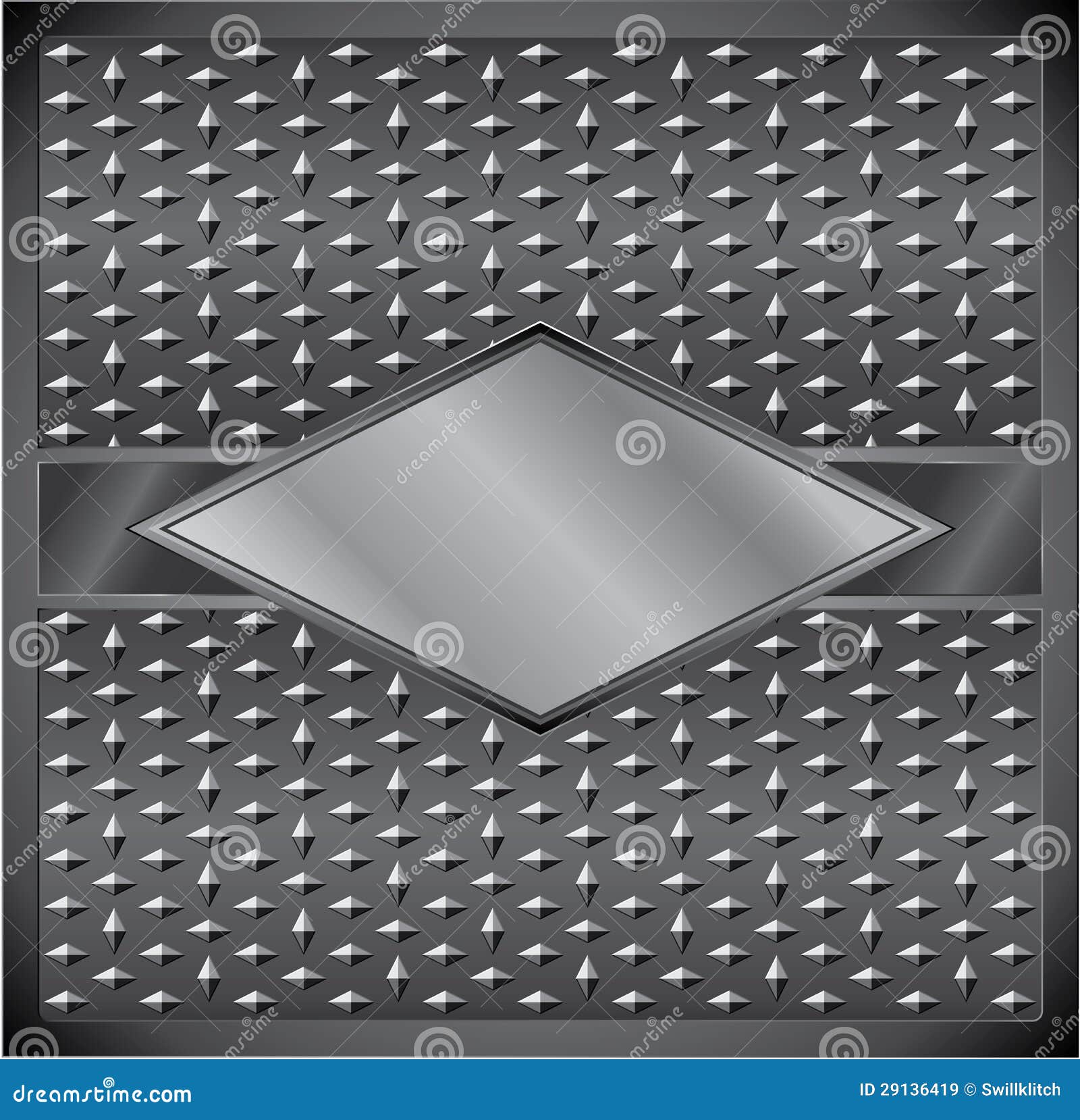 Metal rhombus frame stock vector. Illustration of futuristic - 29136419