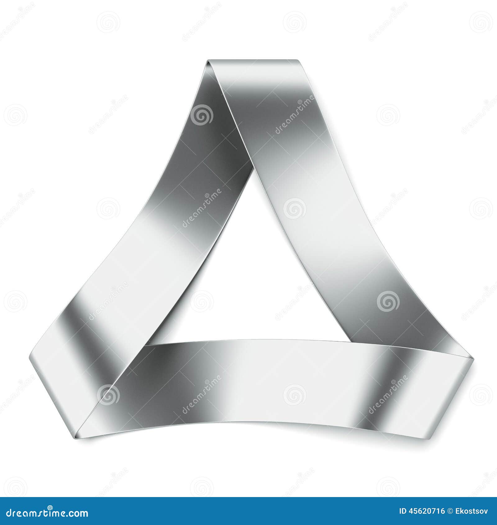 Metal Ribbon in Shape of Triangle Stock Photo - Image of tape, curled ...