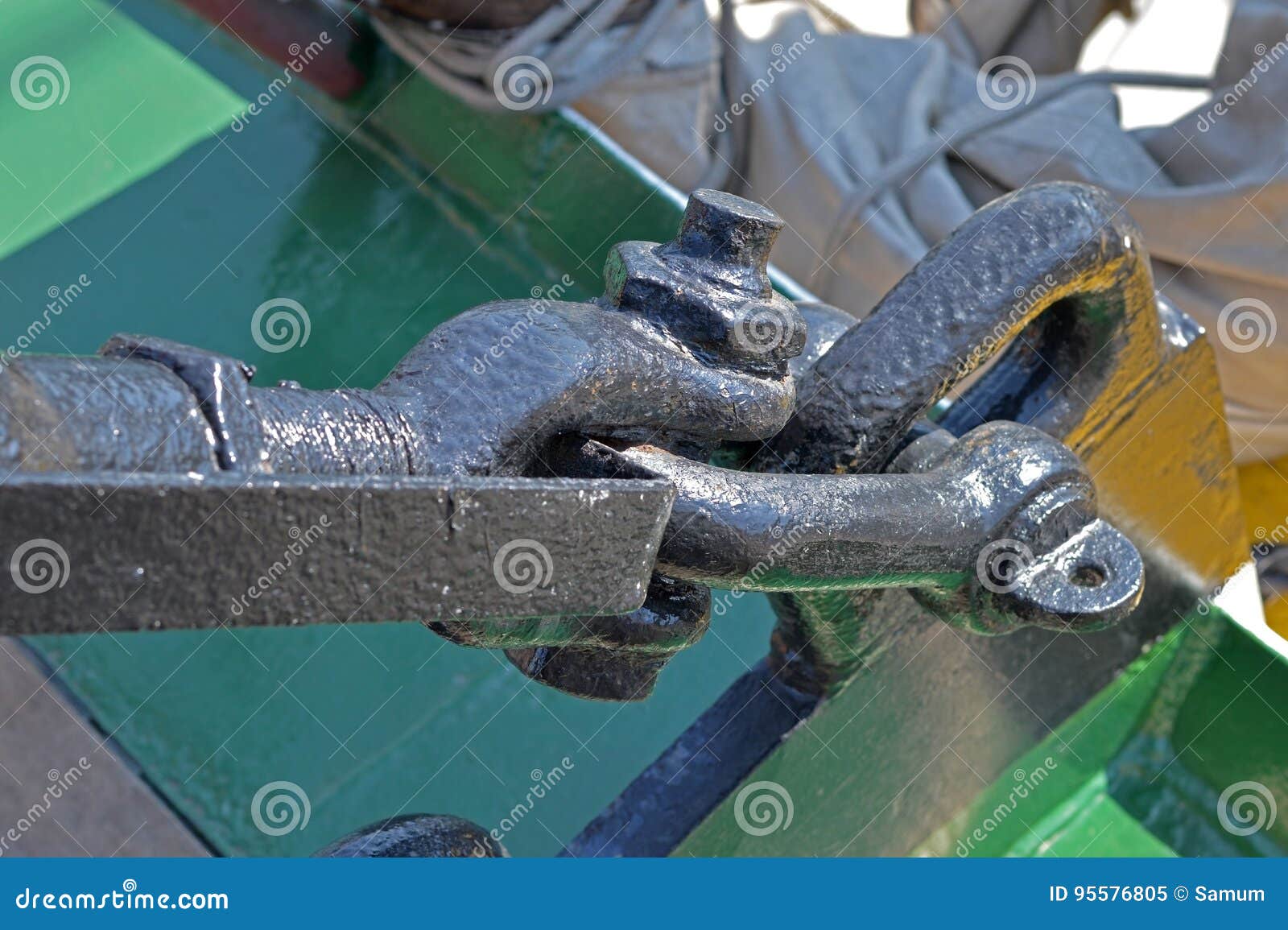 Metal rigging stock image. Image of maritime, spool, sailboat - 95576805