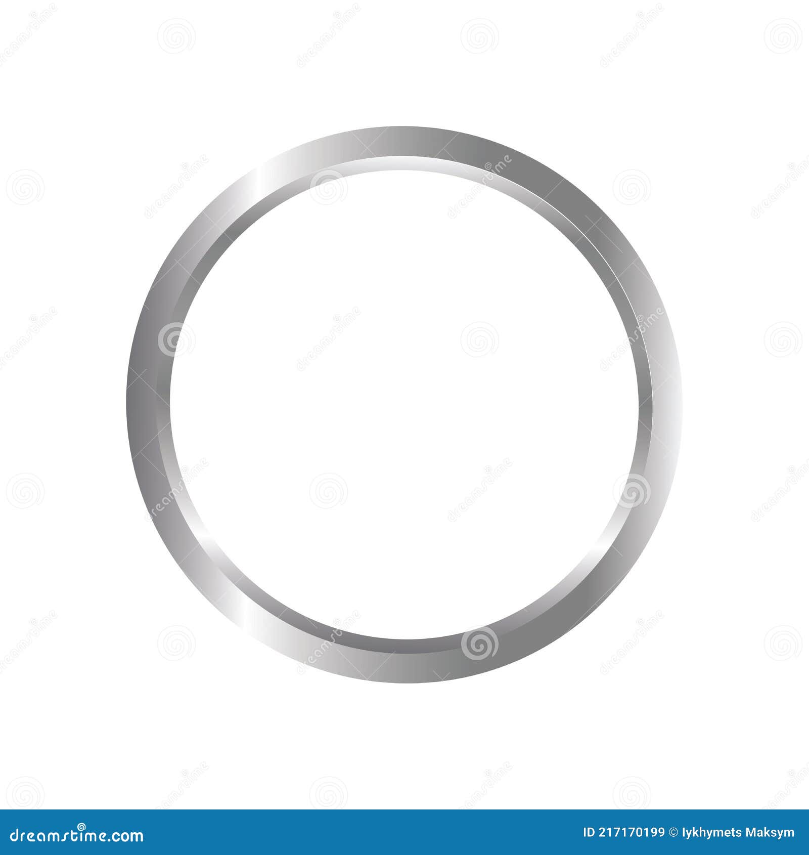 Metal Ring Isolated on White Background - 3d Illustration Stock Vector ...