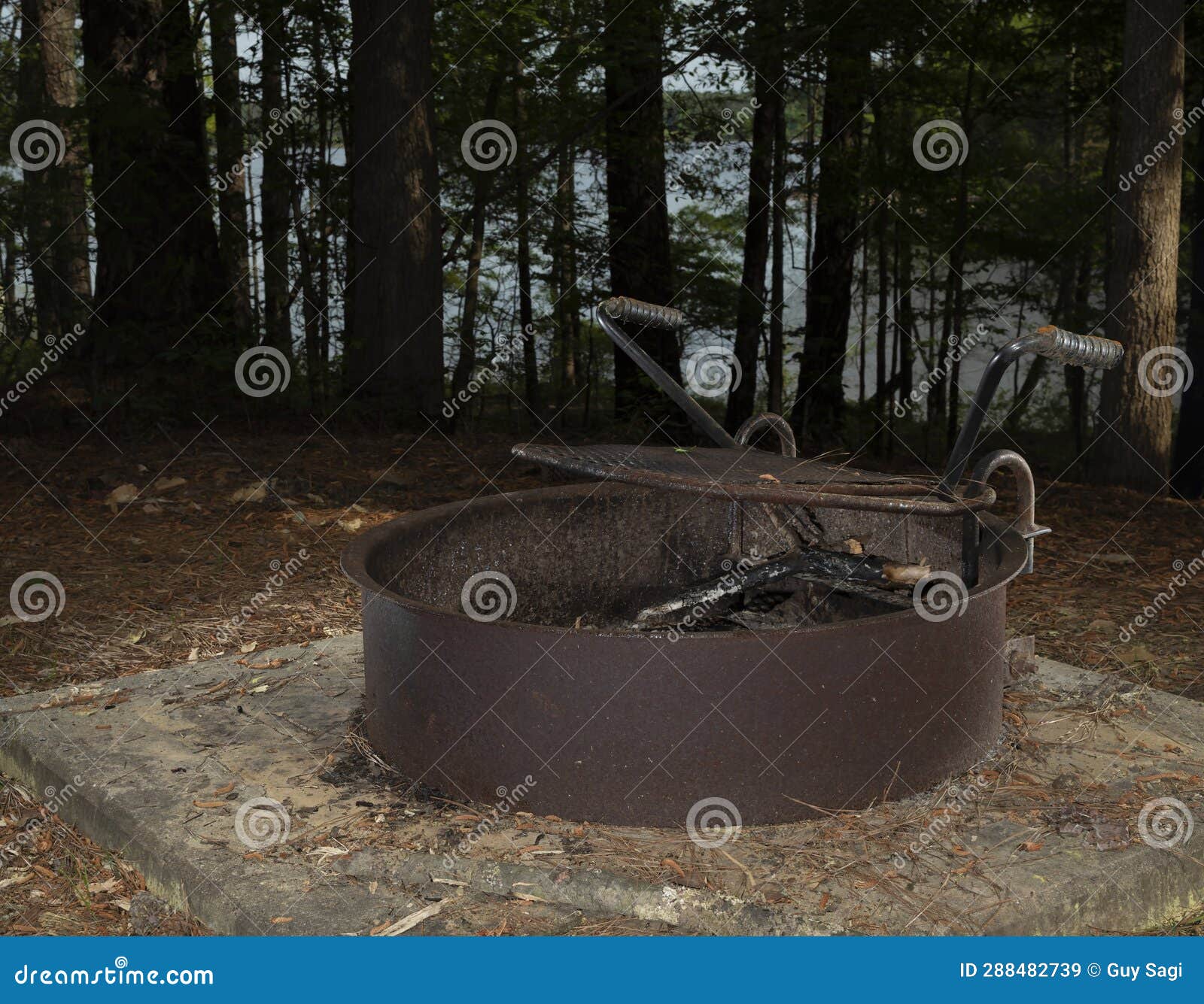 Metal Ring for Making a Campfire Safely Stock Image - Image of ...