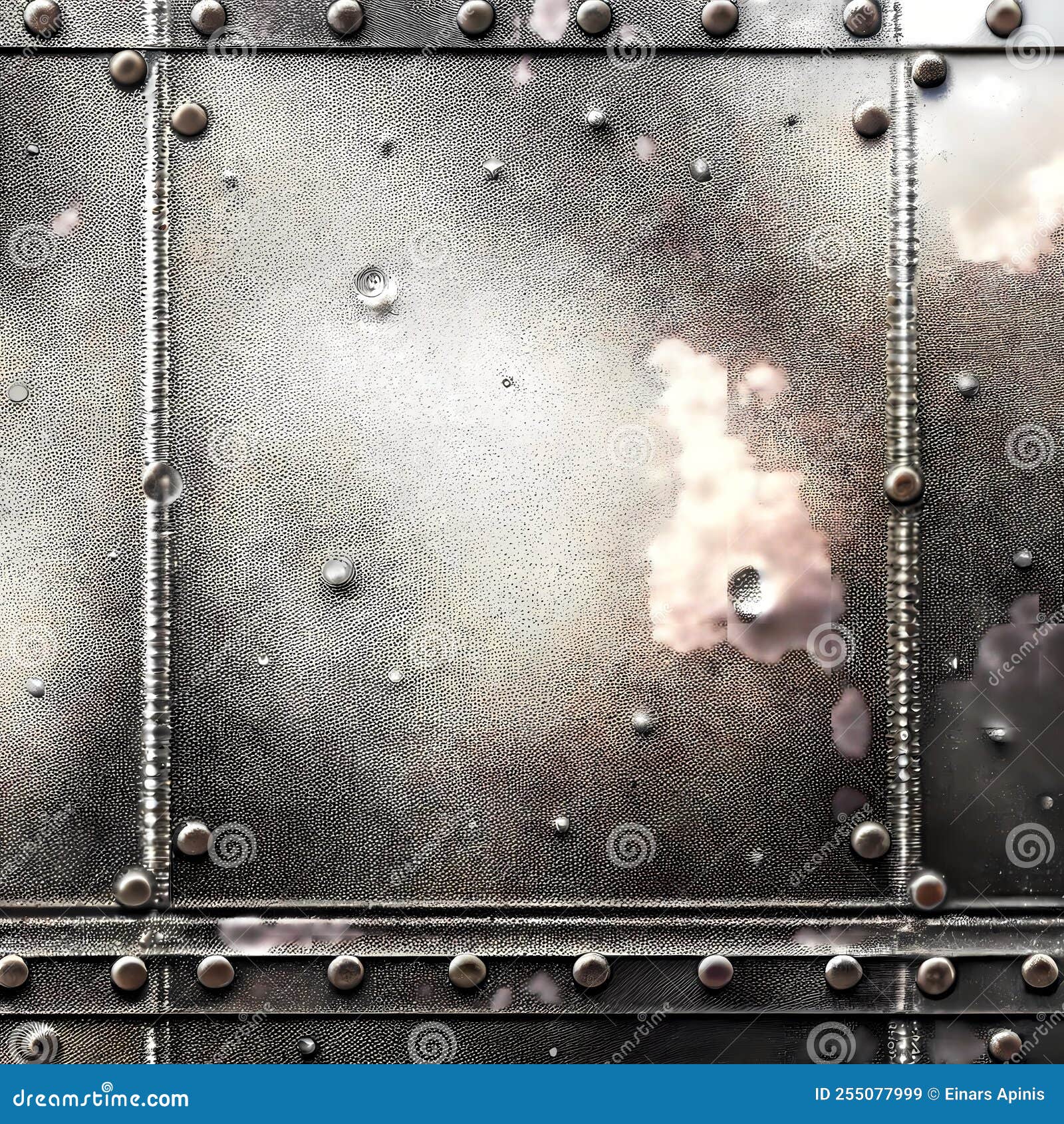 Metal with Rivets Steel Background or Texture Stock Illustration ...