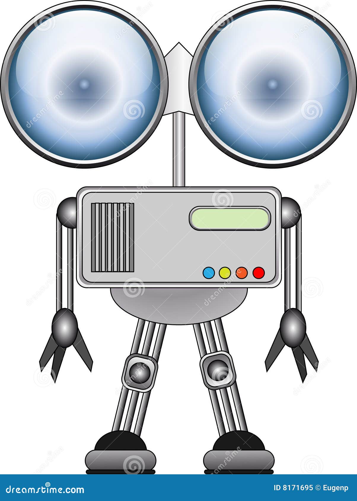 Metal robot stock vector. Illustration of cartoon, automatic - 8171695