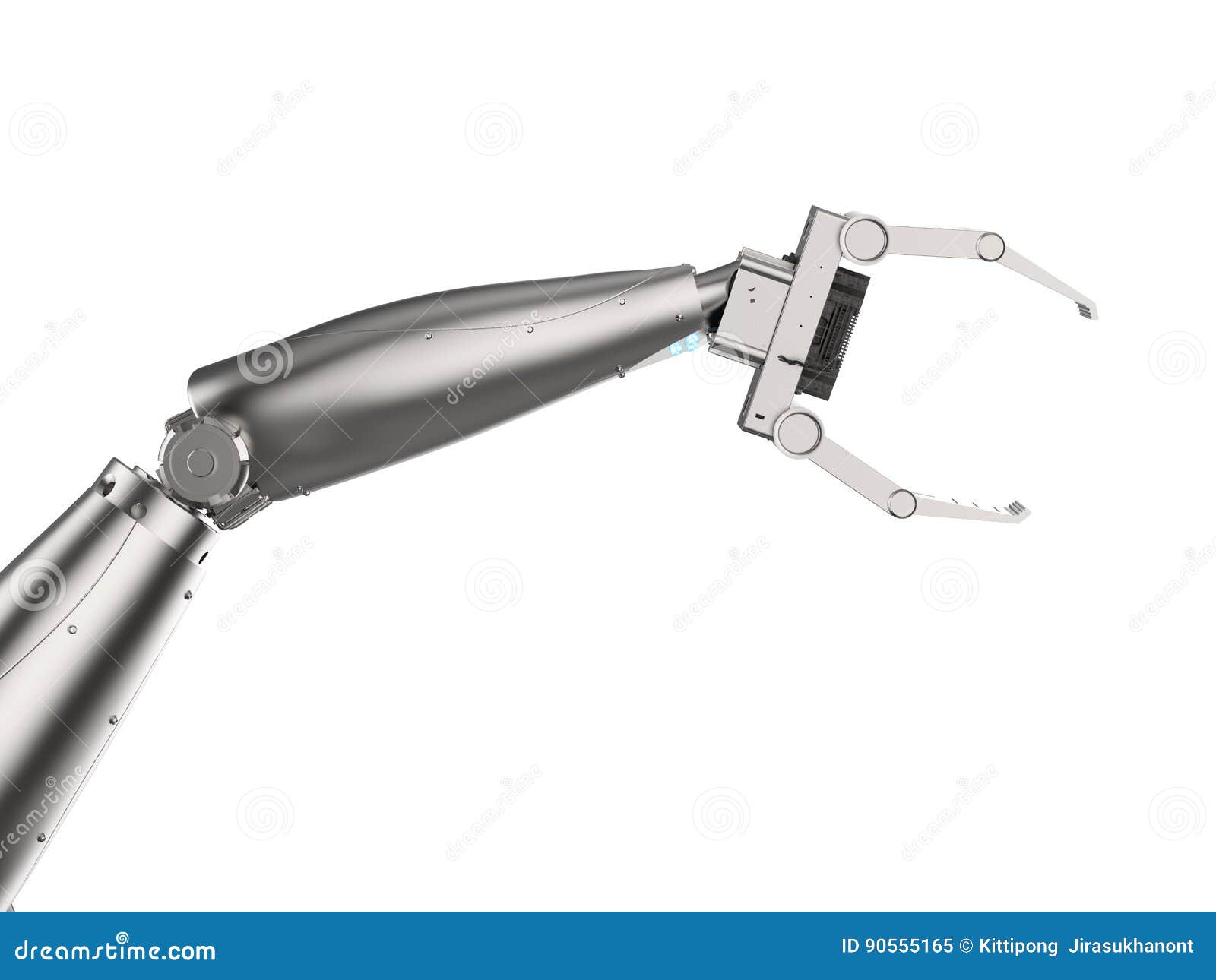 Metal robotic arm stock image. Image of background, industry - 90555165