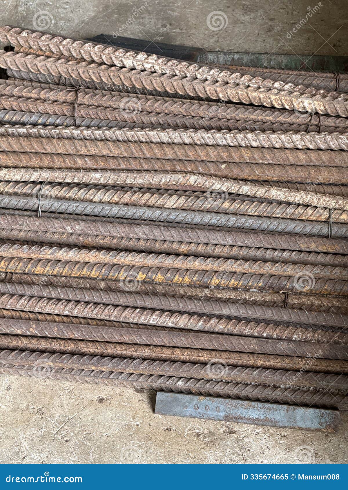 Metal rod in the warehouse stock image. Image of detail - 335674665