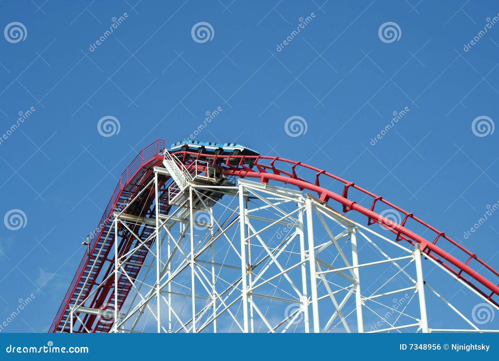 Metal roller coaster stock photo. Image of metal, entertainment - 7348956
