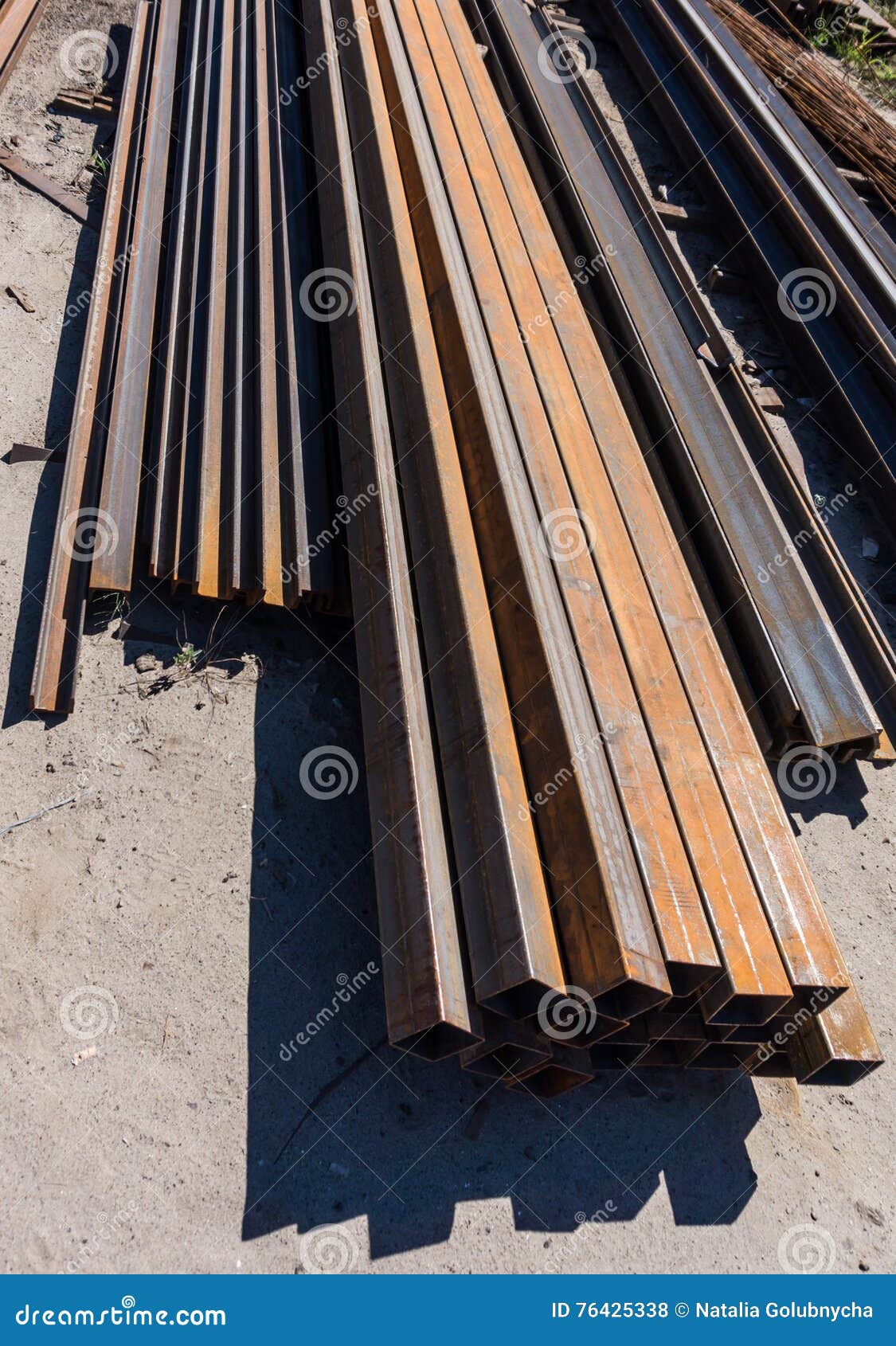 Metal Rolling Square Sectionchannel Stock Photo - Image of production ...