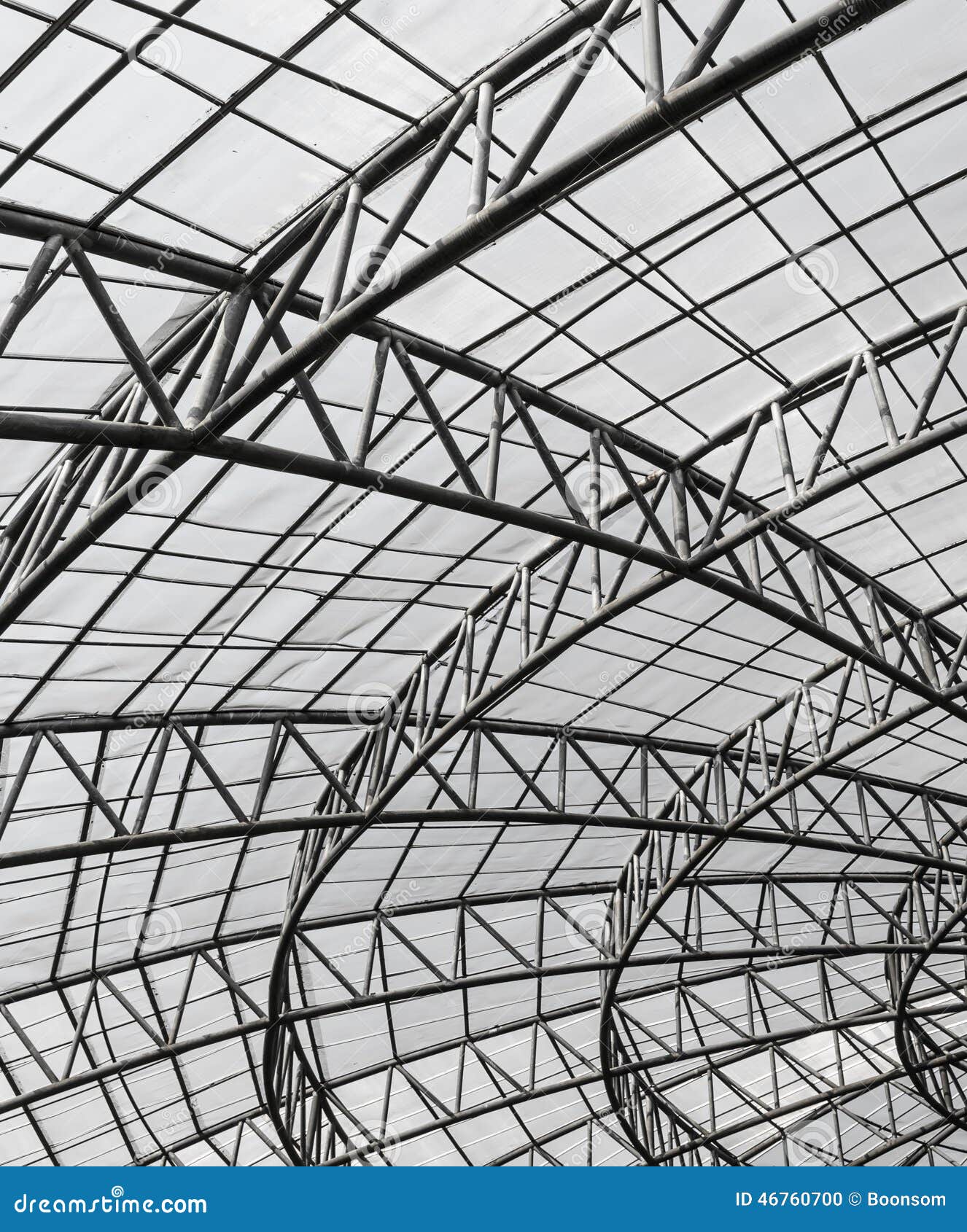 Metal roof structure stock photo. Image of curve, dome - 46760700