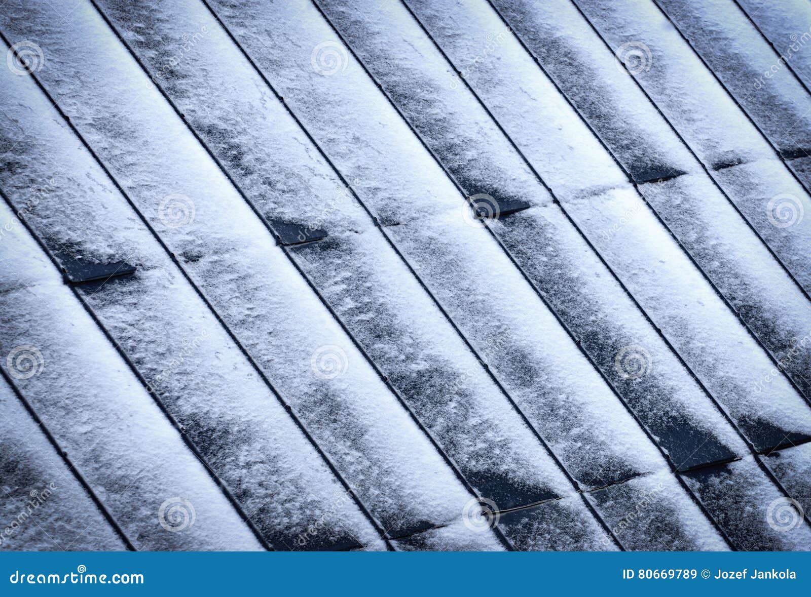 Metal Roofs of Windblown Snow Stock Image - Image of soft, crystal ...