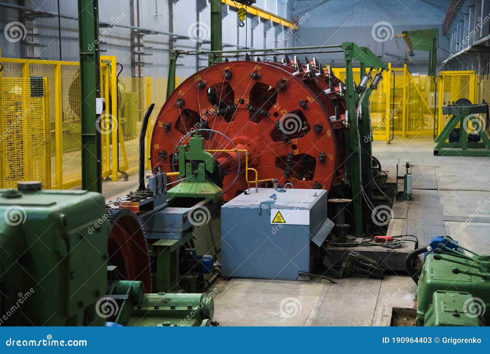 Metal Rope Production. Automatic Twisting Line Stock Image - Image of ...