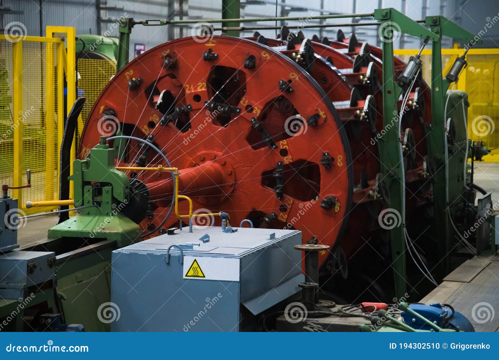 Metal Rope Production. Automatic Twisting Line Stock Photo - Image of ...