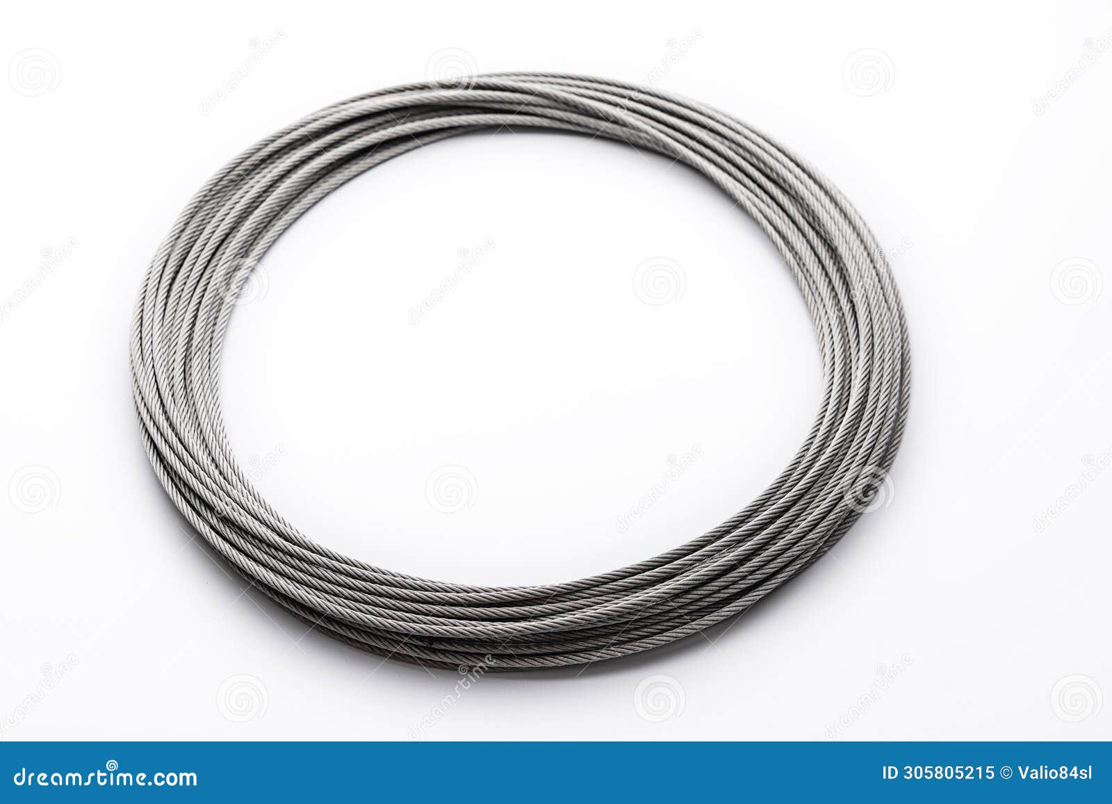 Metal Rope Steel Cable Isolated on White Background Stock Image - Image ...