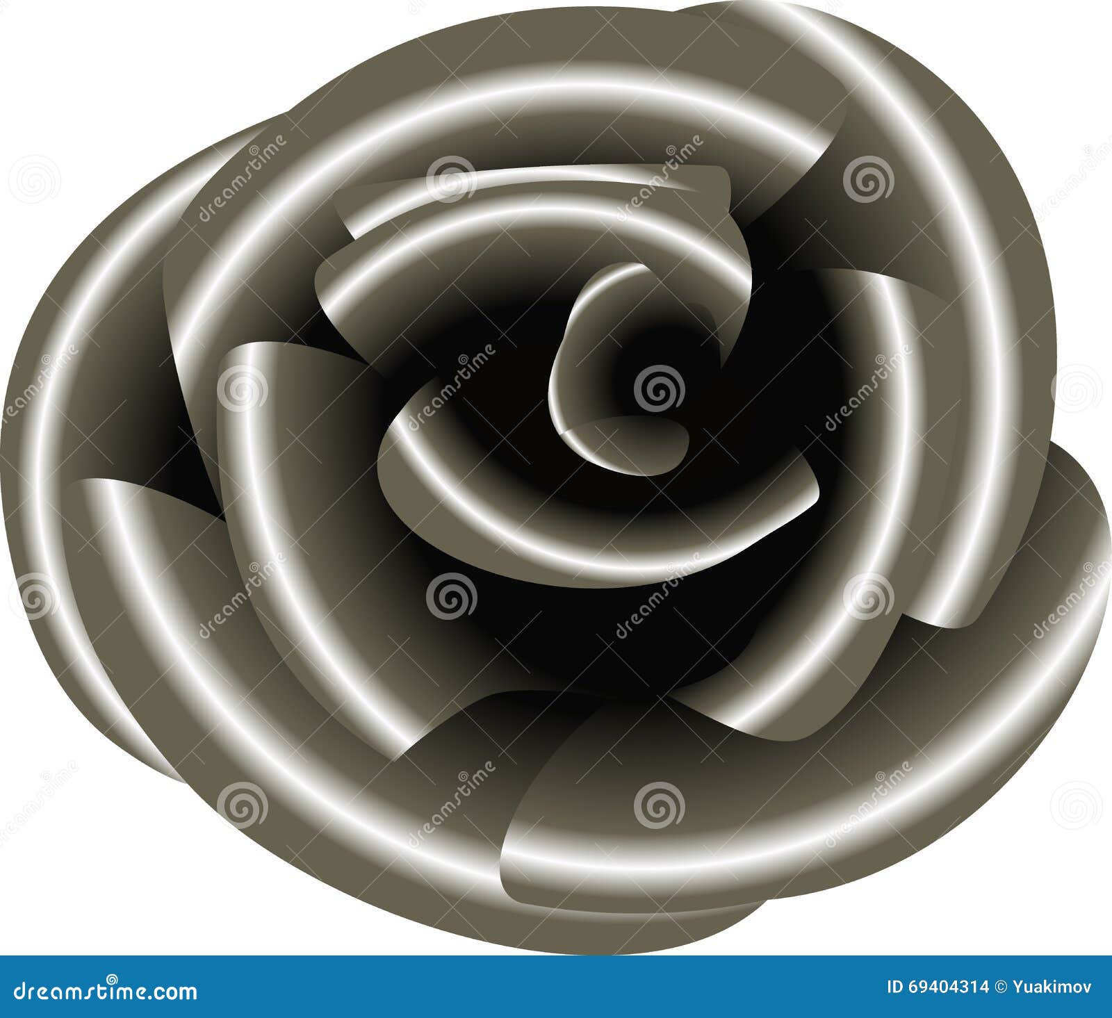 Metal rose stock vector. Illustration of steel, isolated - 69404314