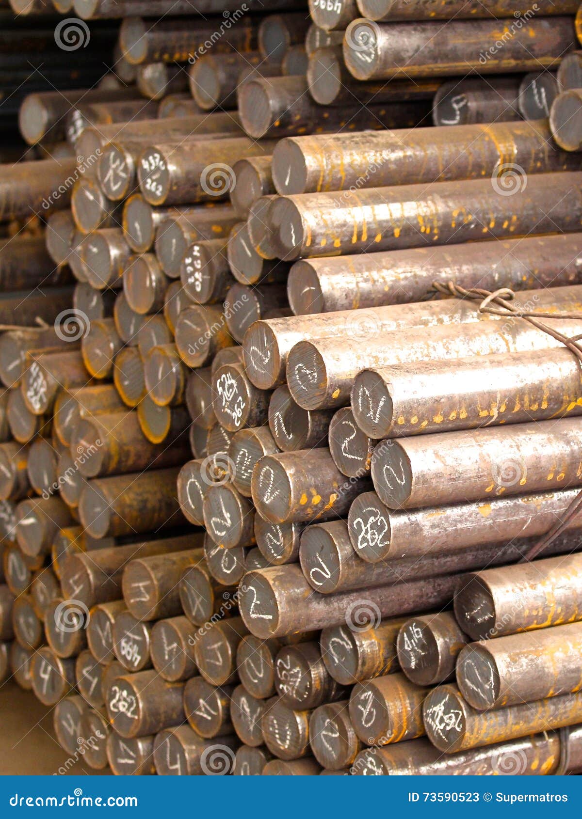 Metal round billets stock image. Image of steel, metallurgy - 73590523