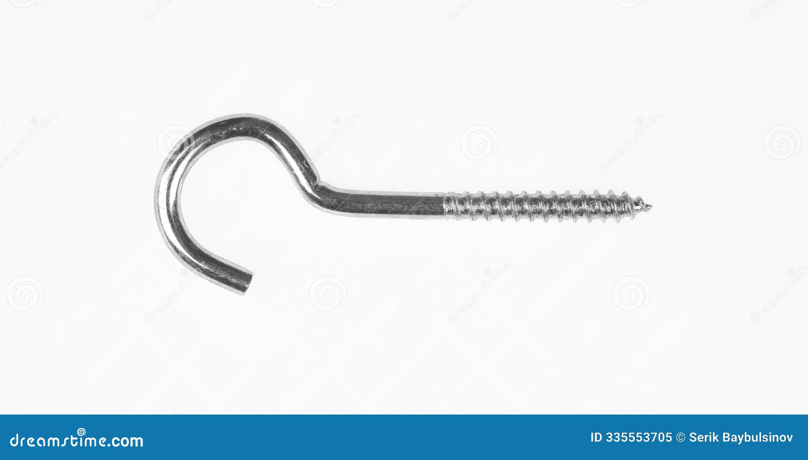 Metal Round Hook with Thread Isolated on White Stock Image - Image of ...