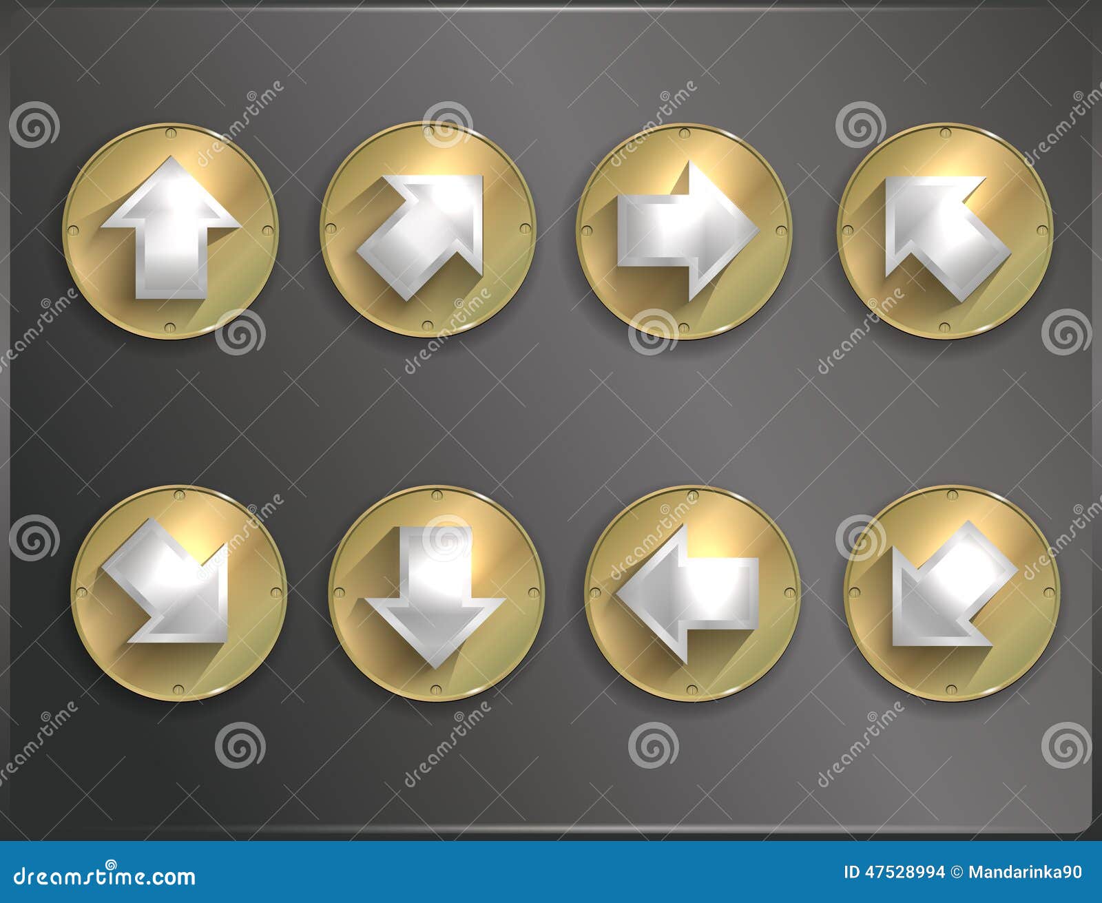 Metal Round Icons Steampunk, Flat Stock Vector - Illustration of rewind, champion: 47528994