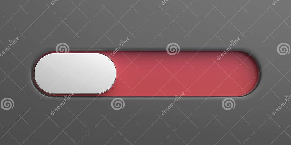 Metal round slider button stock illustration. Illustration of switch ...