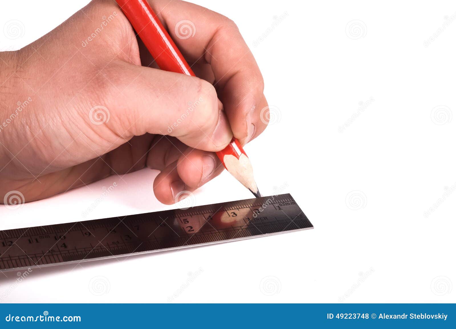 Metal ruler stock photo. Image of inch, object, measure - 49223748