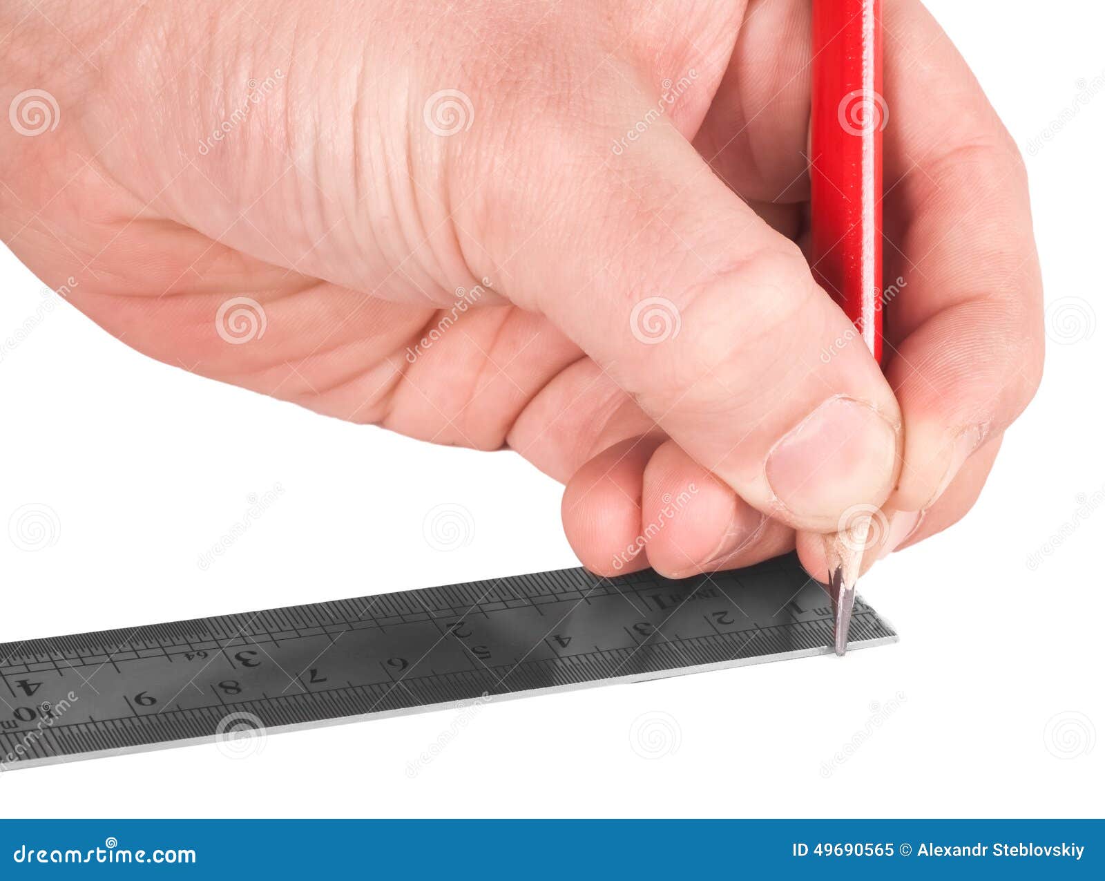 Metal ruler stock image. Image of drawing, centimeter - 49690565