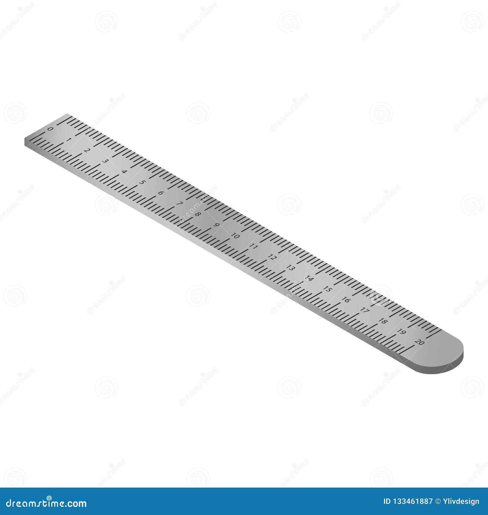 Metal Ruler Icon, Isometric Style Stock Vector - Illustration of ...
