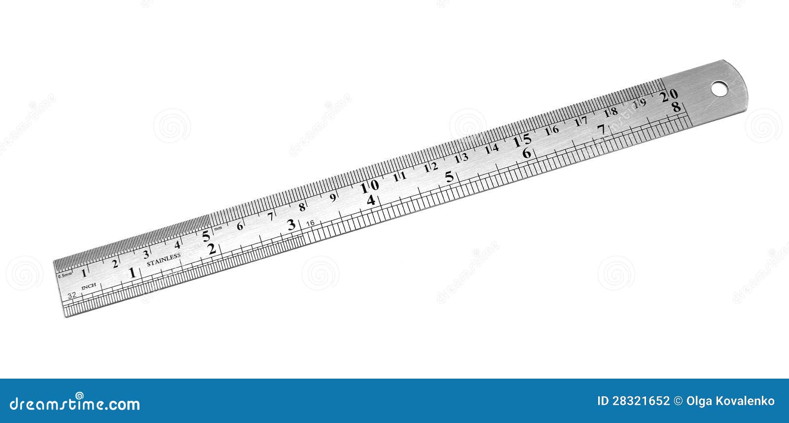 Metal ruler isolated stock photo. Image of measurement - 28321652