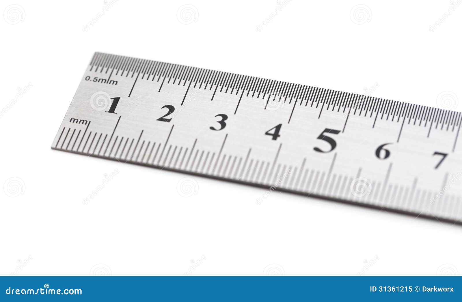 Metal ruler stock image. Image of gray, millimeter, numbers - 31361215