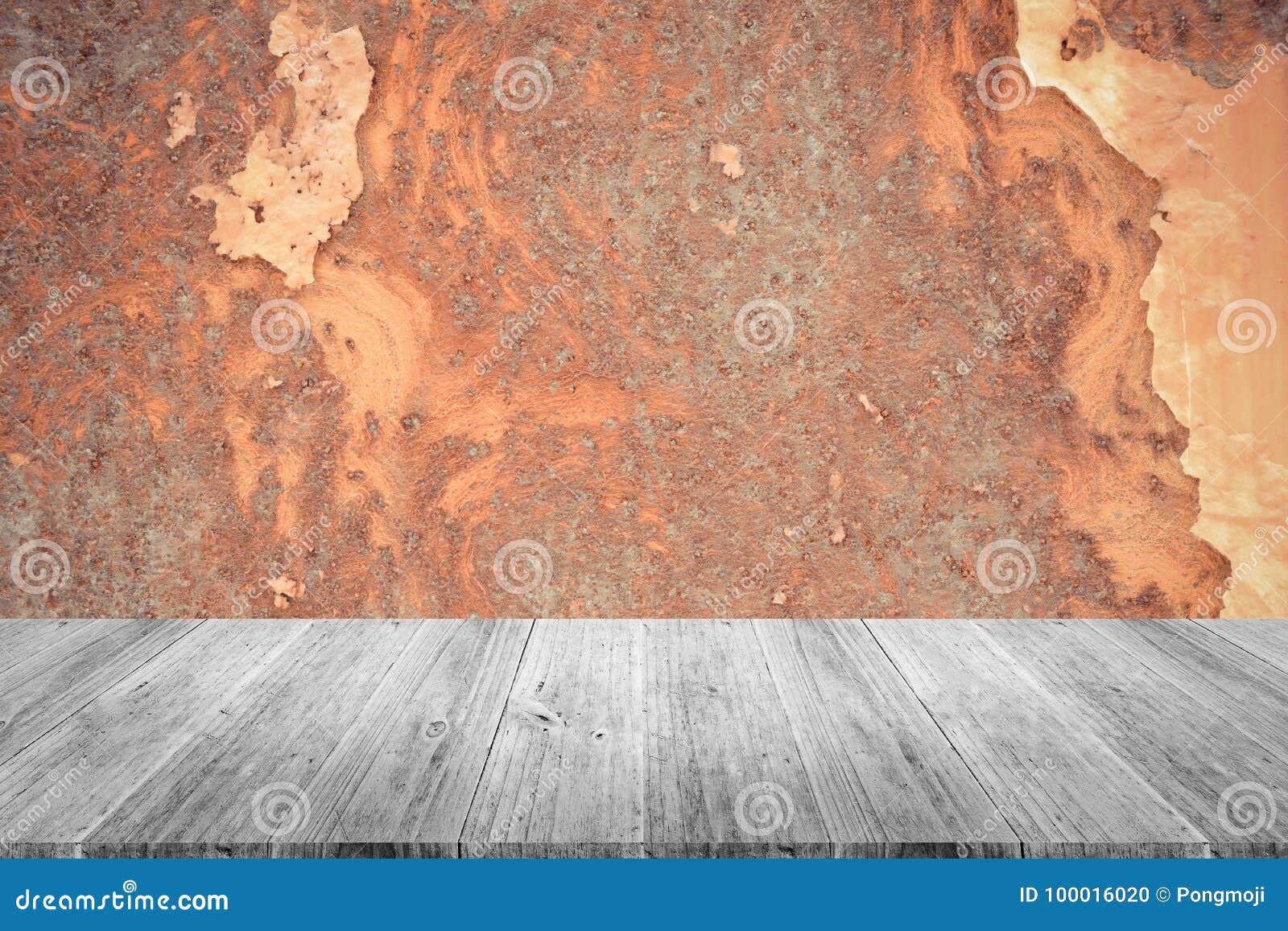 Metal Rust Wall Texture , Process in Vintage Style with Wood Terrace ...