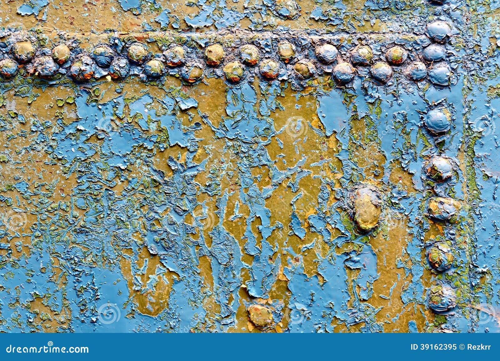 Metal Rusty Blue with Rivets 1 Stock Image - Image of architectural ...