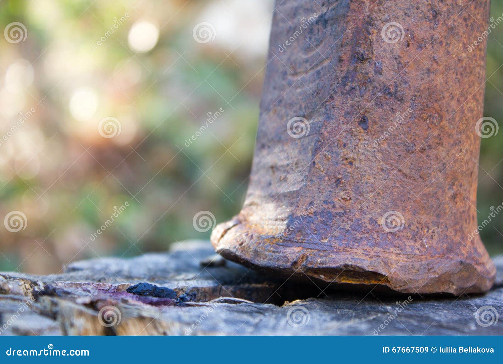 Metal Rusty Hammer on a Wooden Stock Image - Image of ancient, farmland ...