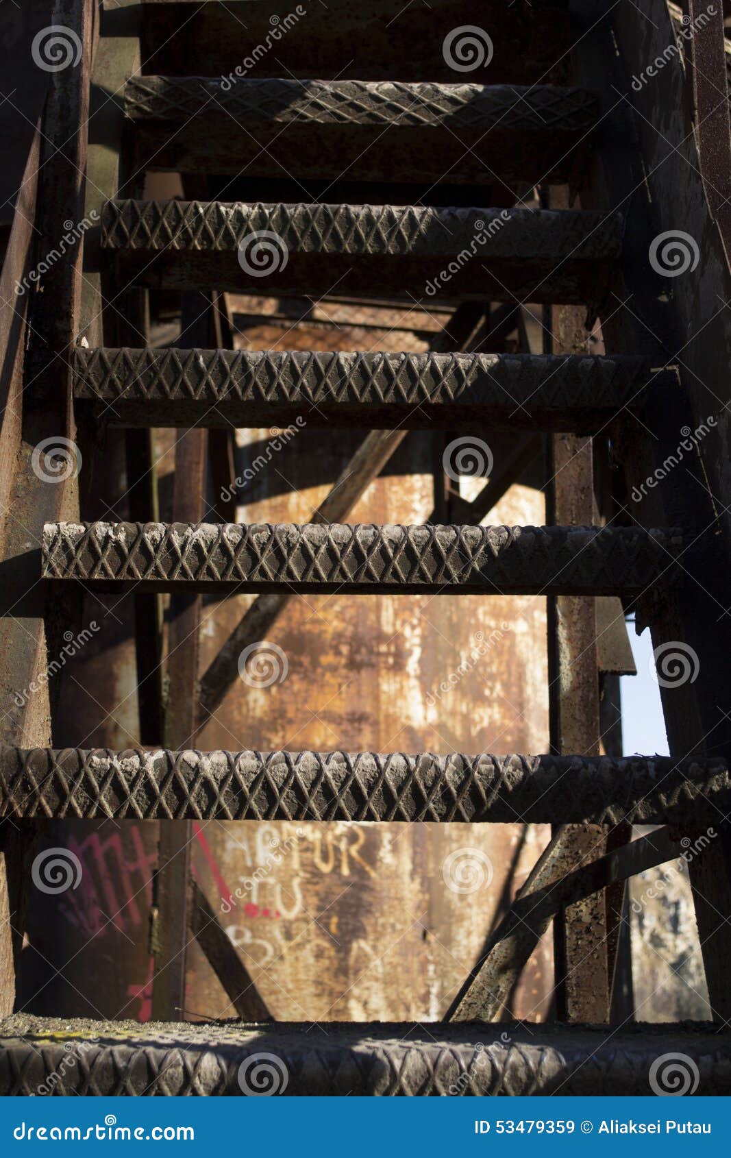 Metal rusty ladder stock image. Image of step, rust, stairs - 53479359