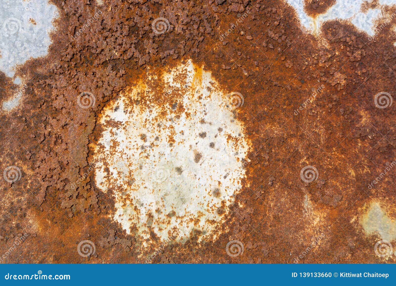 The metal is rusty. stock photo. Image of rust, panel - 139133660