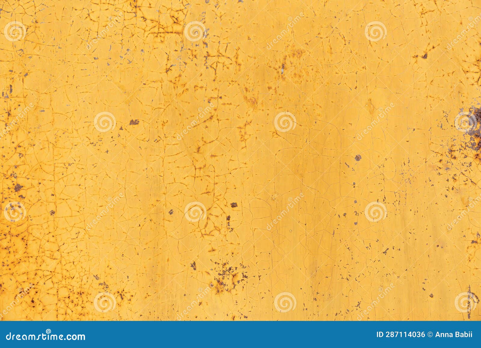 Metal Rusty Painted Surface Close Up Yellow Texture Stock Photo - Image ...