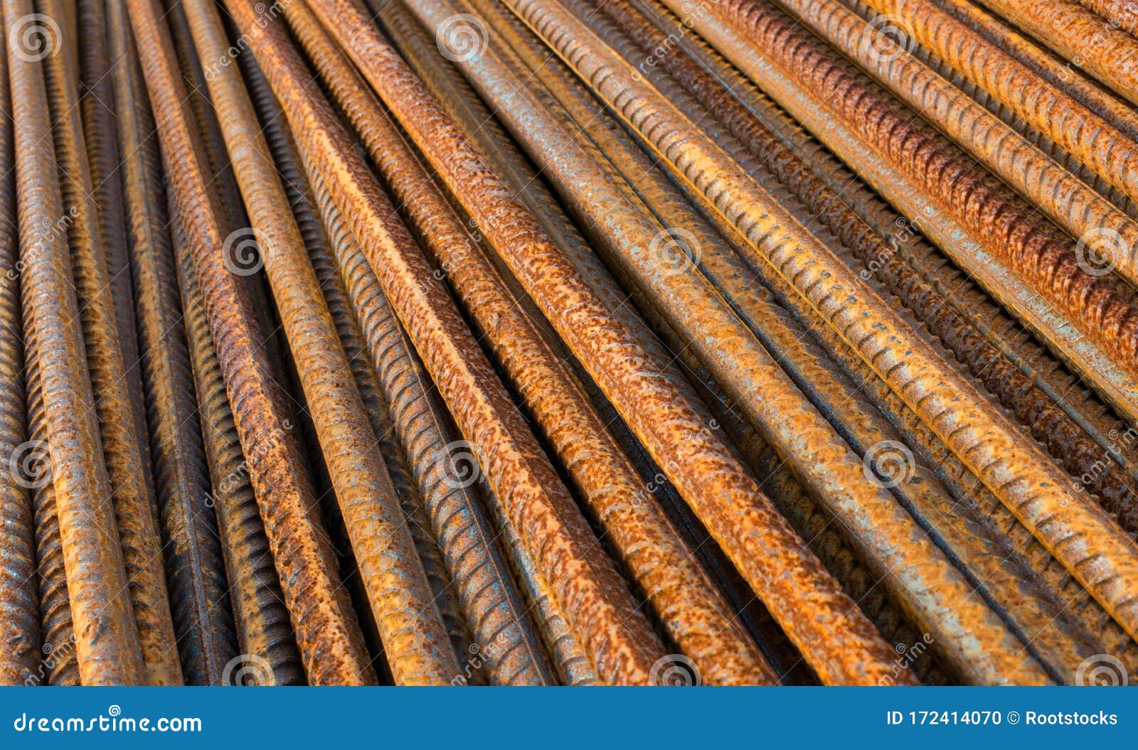 Metal Rusty Reinforcement Bars Stock Photo - Image of corrosive, heap ...