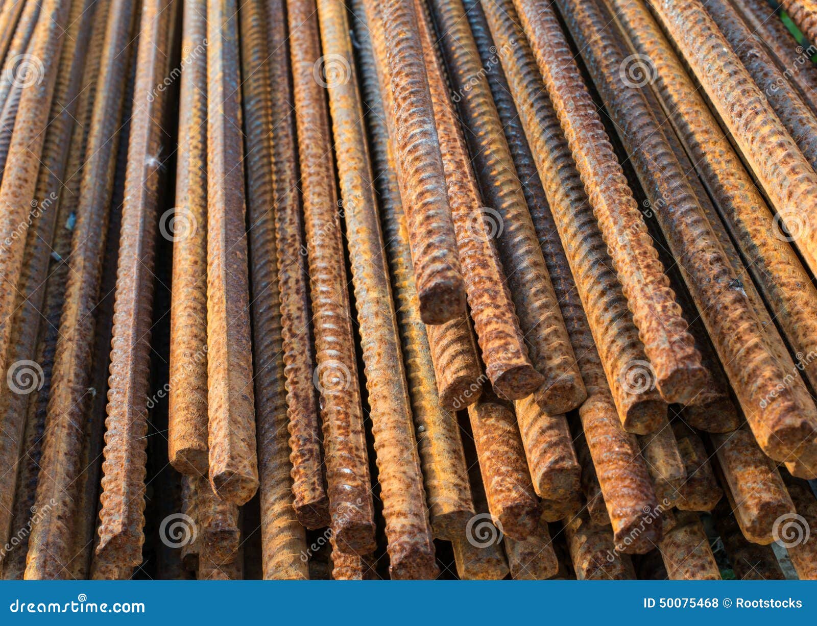 Metal Rusty Reinforcement Bars Stock Photo - Image of edge, fittings ...