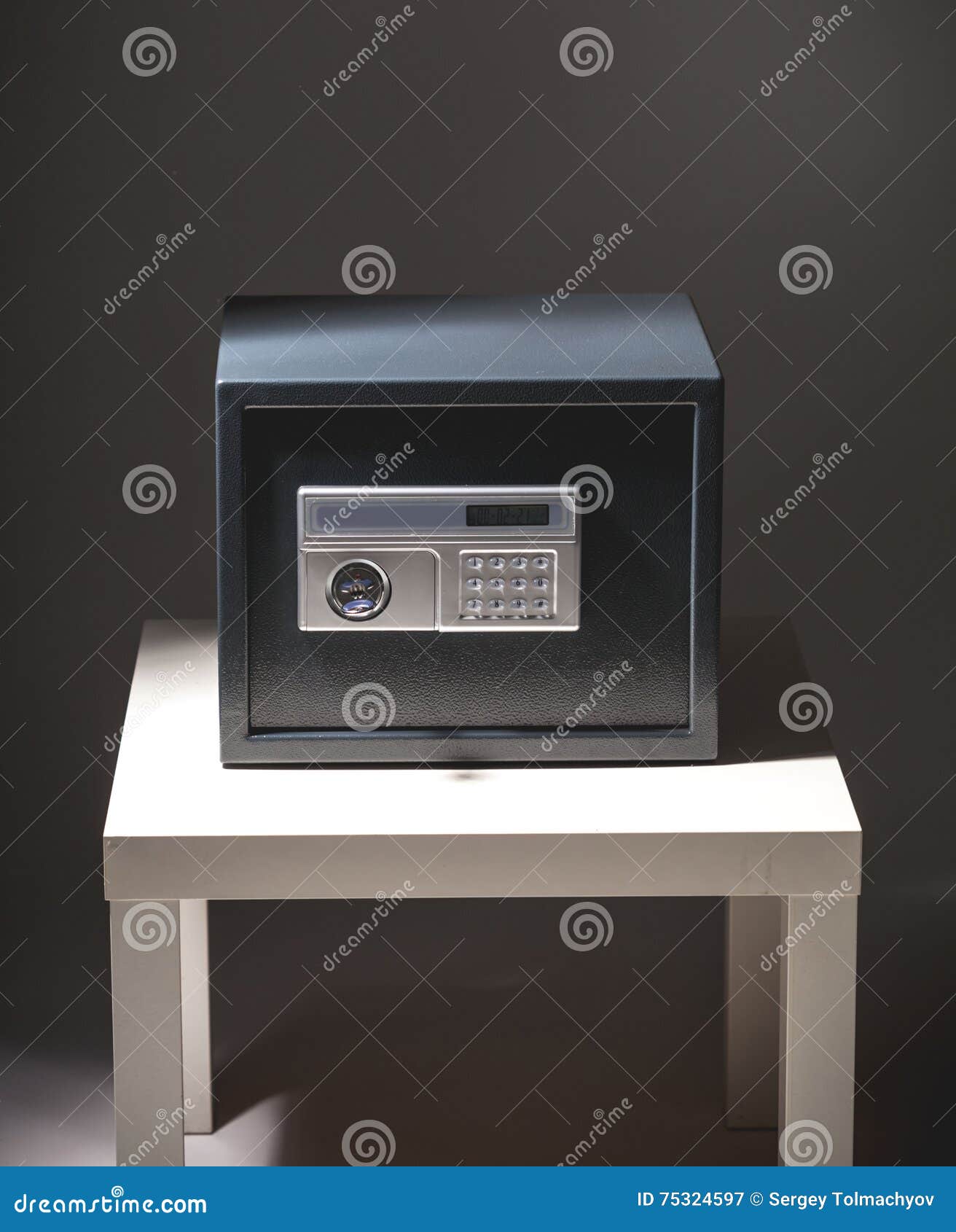 Metal safe stock image. Image of object, safe, black - 75324597