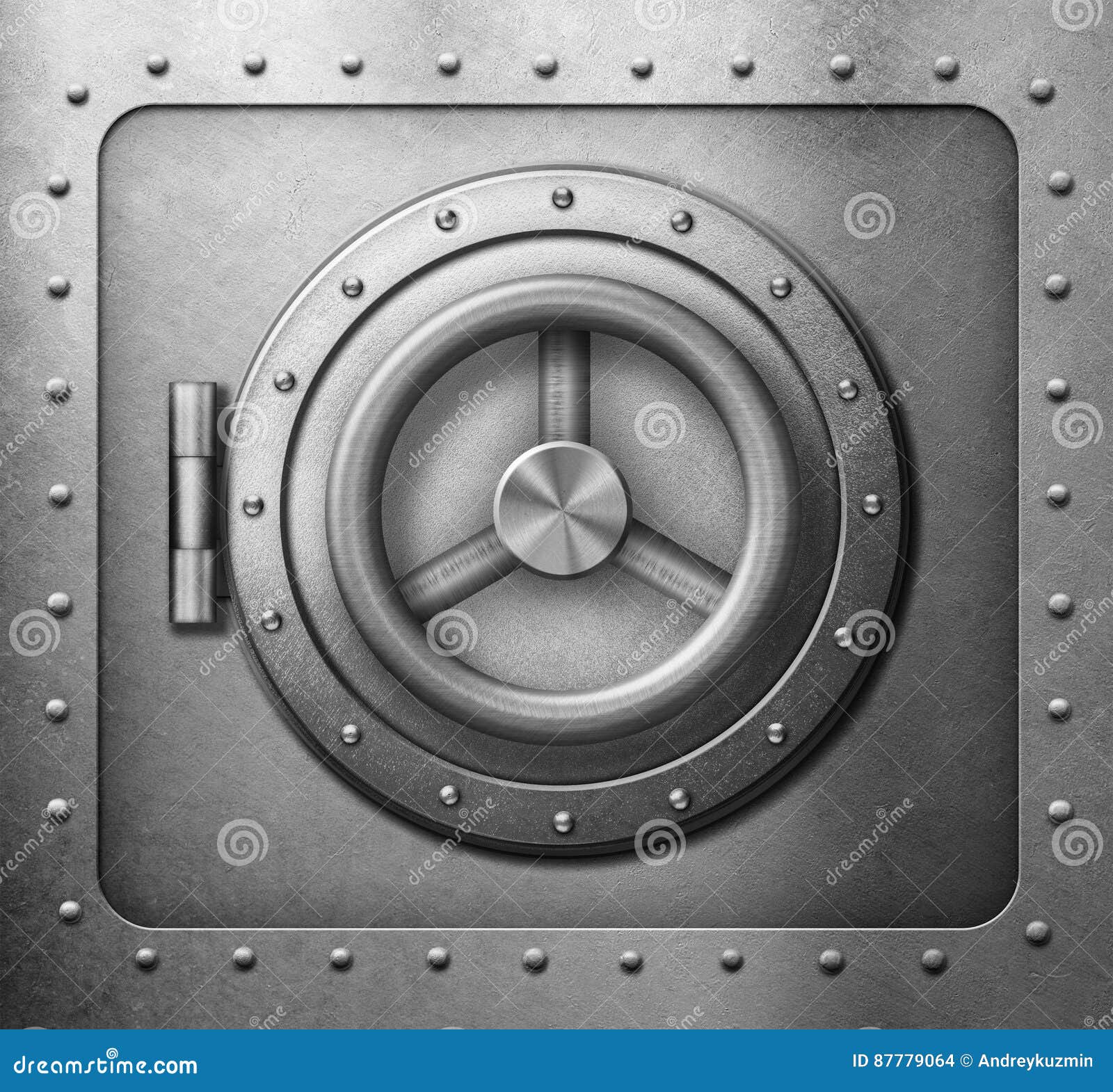 Metal Safe Door Icon 3d Illustration Stock Illustration - Illustration ...