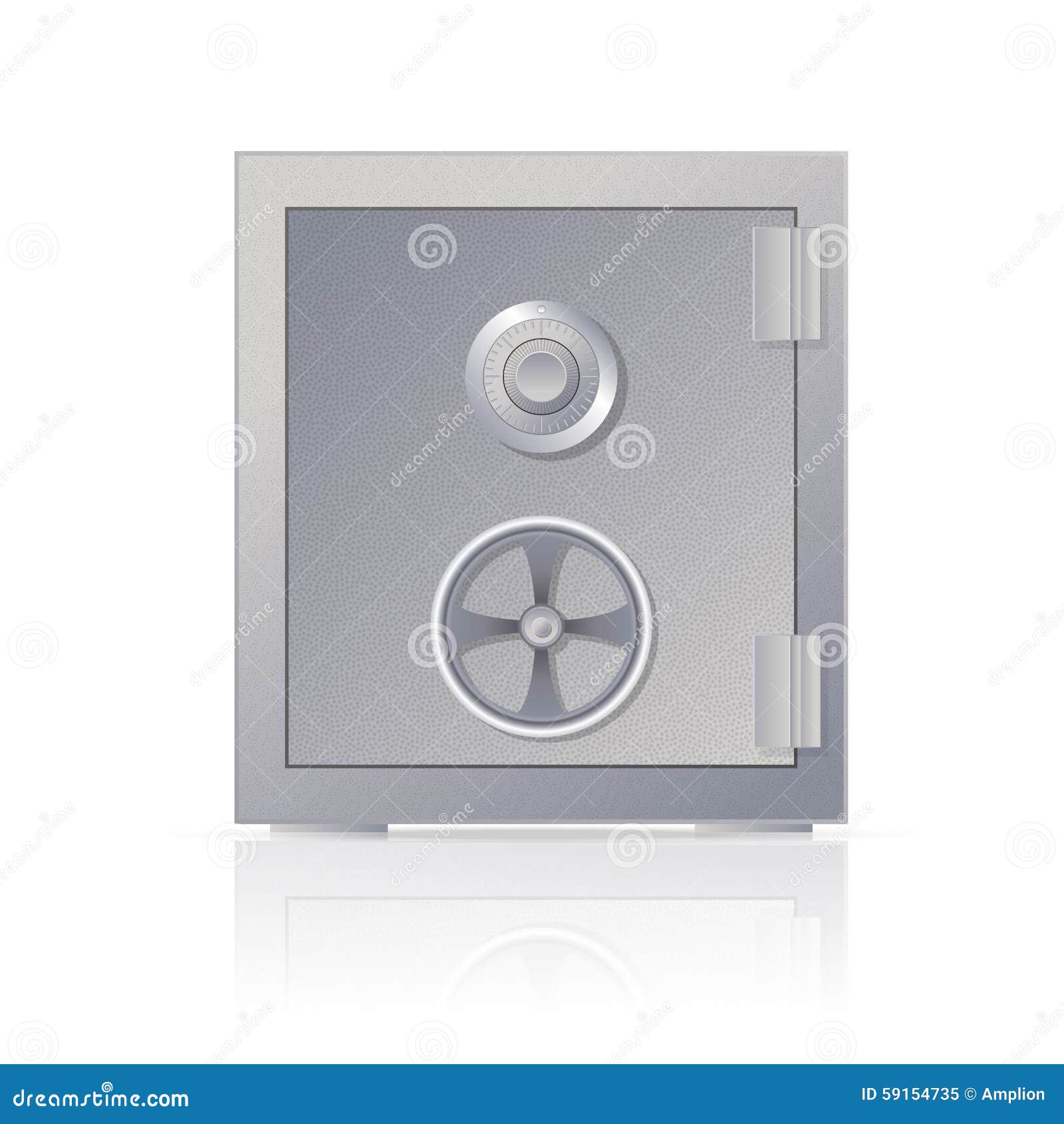 Metal safe stock vector. Illustration of protection, number - 59154735