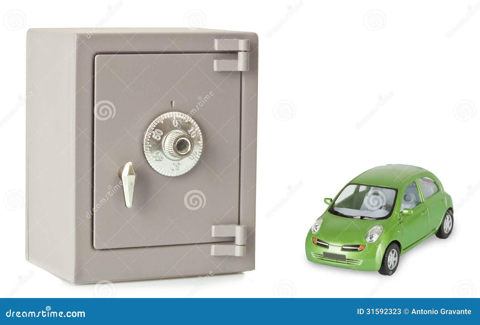 Metal Safe on a White Background Stock Image - Image of dial, front ...