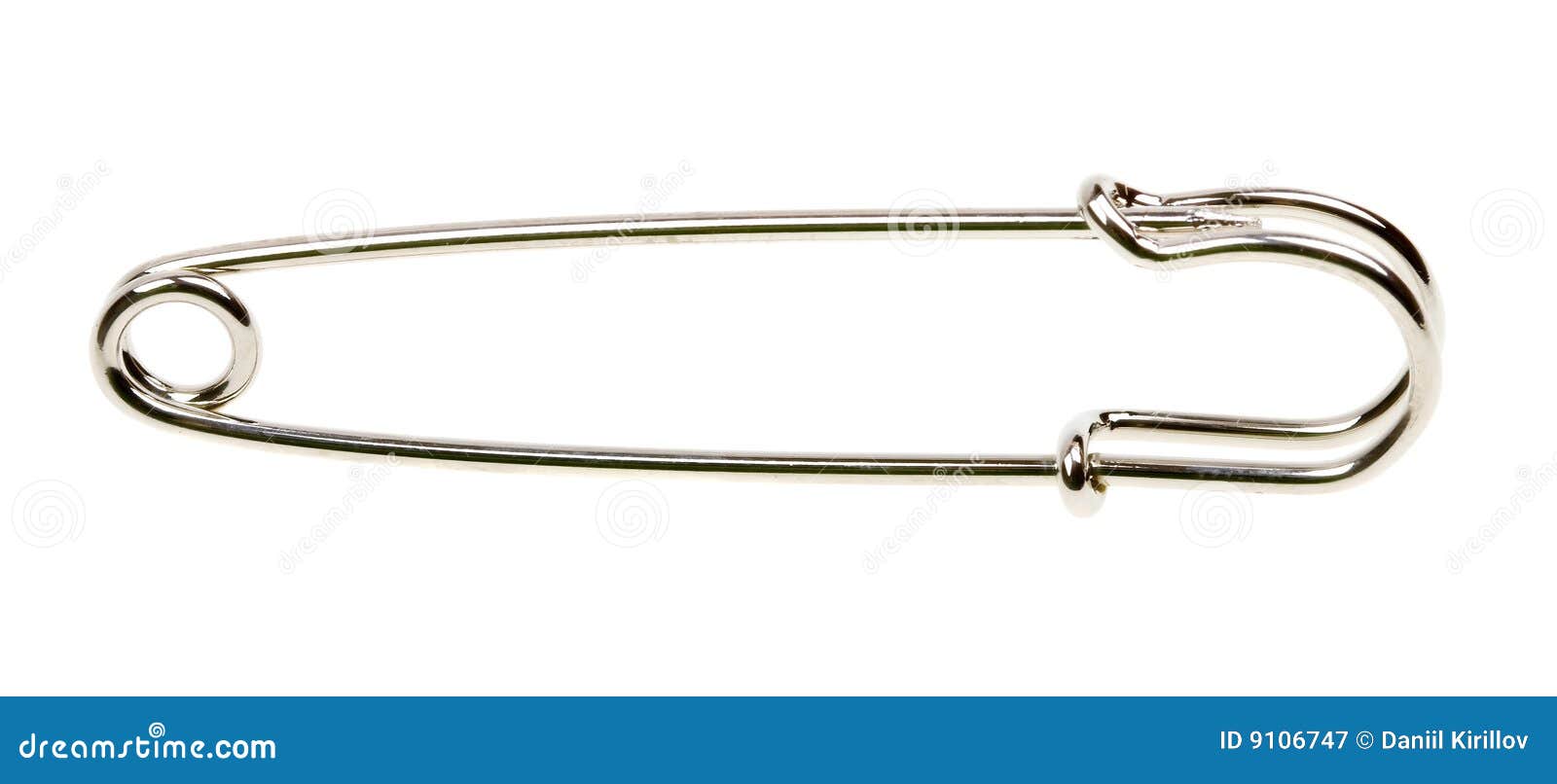 Metal Safety Pin Isolated on White Stock Image - Image of secure ...