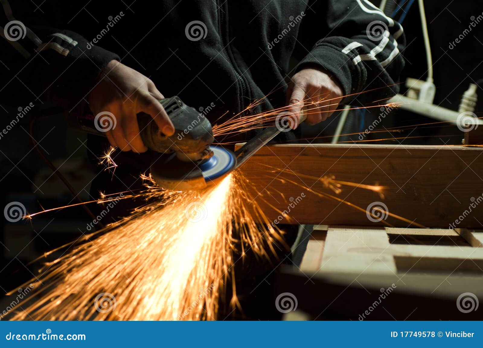 Metal sawing stock photo. Image of grinder, disc, power - 17749578